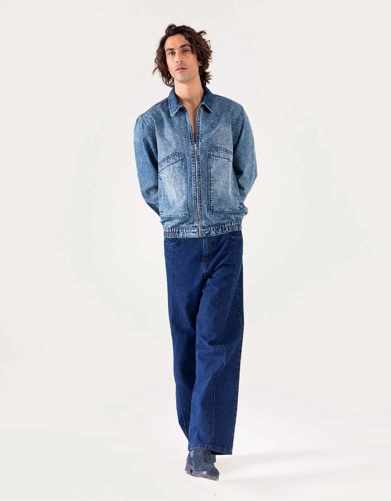 DENIM POUCH POCKET JACKET – Naya Dour