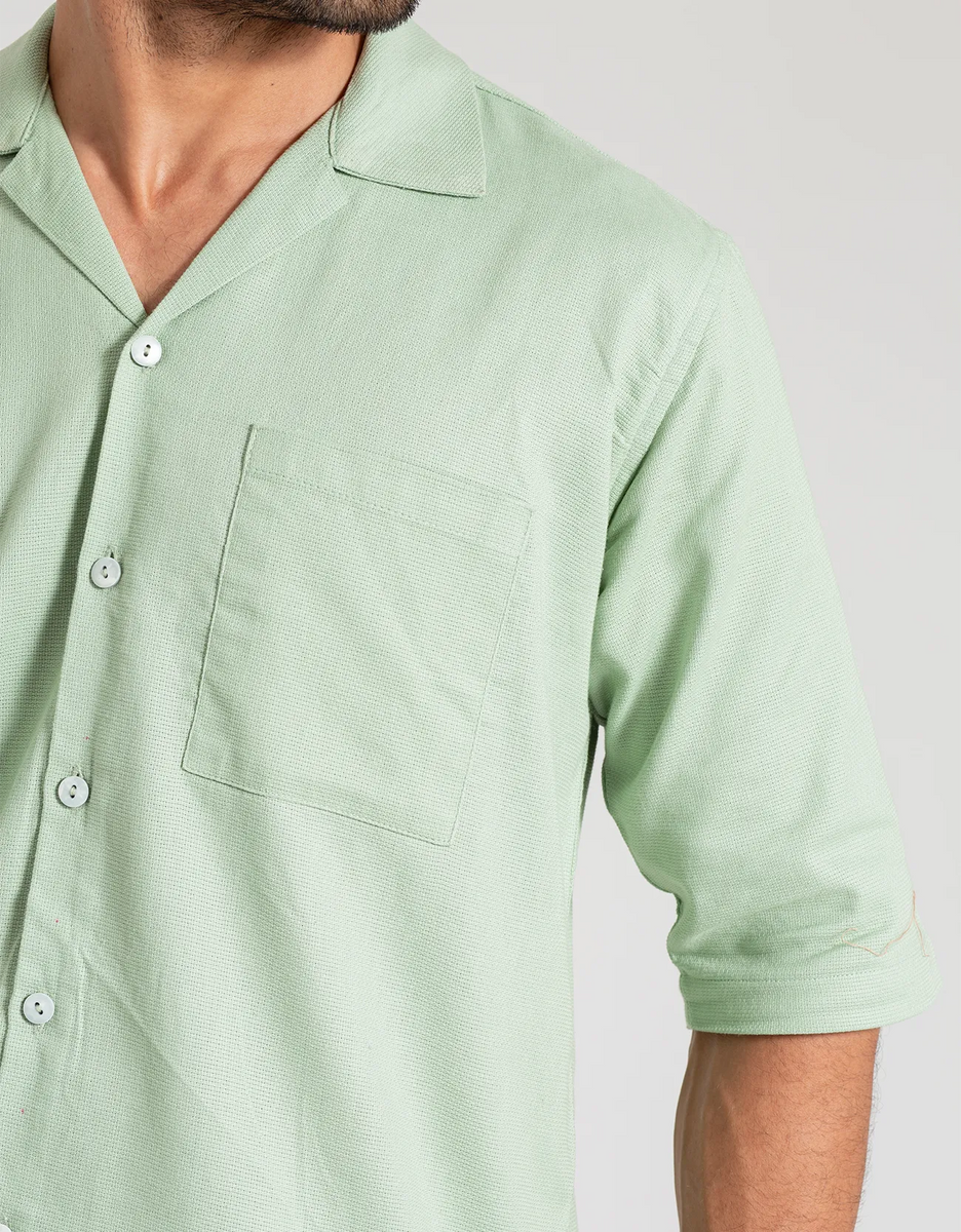 JACQUARD CHEST POCKET SHIRT – Naya Dour